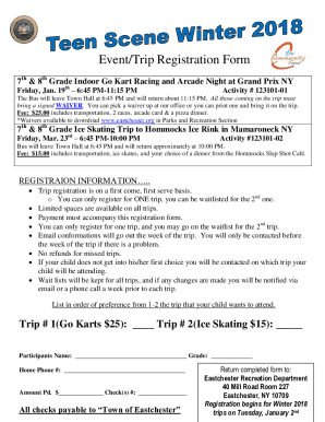 Fillable Online FREE 8+ Travel Registration Form Samples in PDF Fax ...