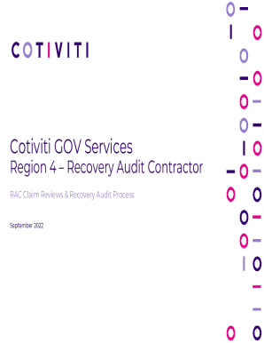 Fillable Online Cotiviti GOV Services - Region 4Recovery Audit ...