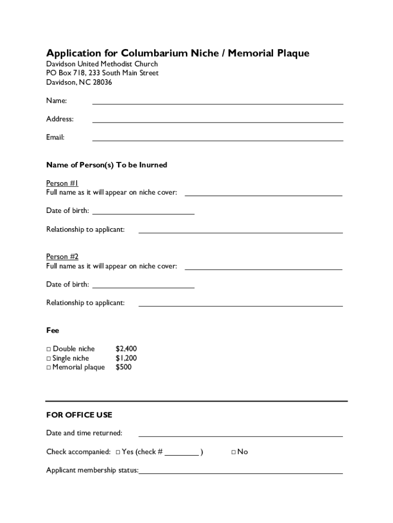 Fillable Online Resources and FormsDavidson UMC Fax Email Print - pdfFiller