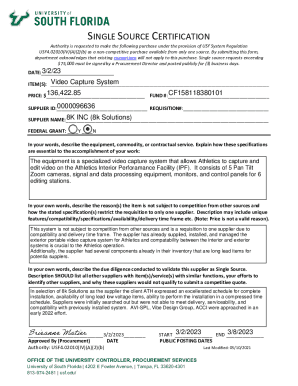 Fillable Online State of florida single source procurement Fax Email ...