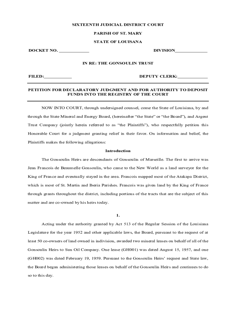 Fillable Online district attorney of the sixteenth judicial district Fax Email Print - pdfFiller