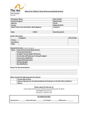 Fillable Online Request Child Care Referrals Fax Email Print - pdfFiller