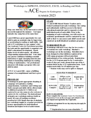 Fillable Online ACE Desc-Reg Form.doc Fax Email Print - pdfFiller