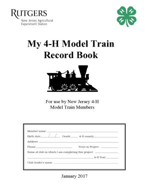 Fillable Online 4-H Record Books and Project Sheets Fax Email Print ...