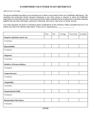 Fillable Online PART 2 - Volunteer Staff Form Fax Email Print - pdfFiller