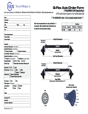 Fillable Online Q-Flex Axle Order Form Fax Email Print - pdfFiller