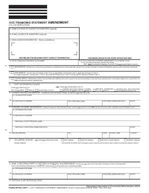 Fillable Online Form UCC3 - Financing Statement Amendment Fax Email ...