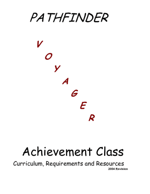 Fillable Online voyager.pdf - PATHFINDER VOYAGER Achievement Class ...