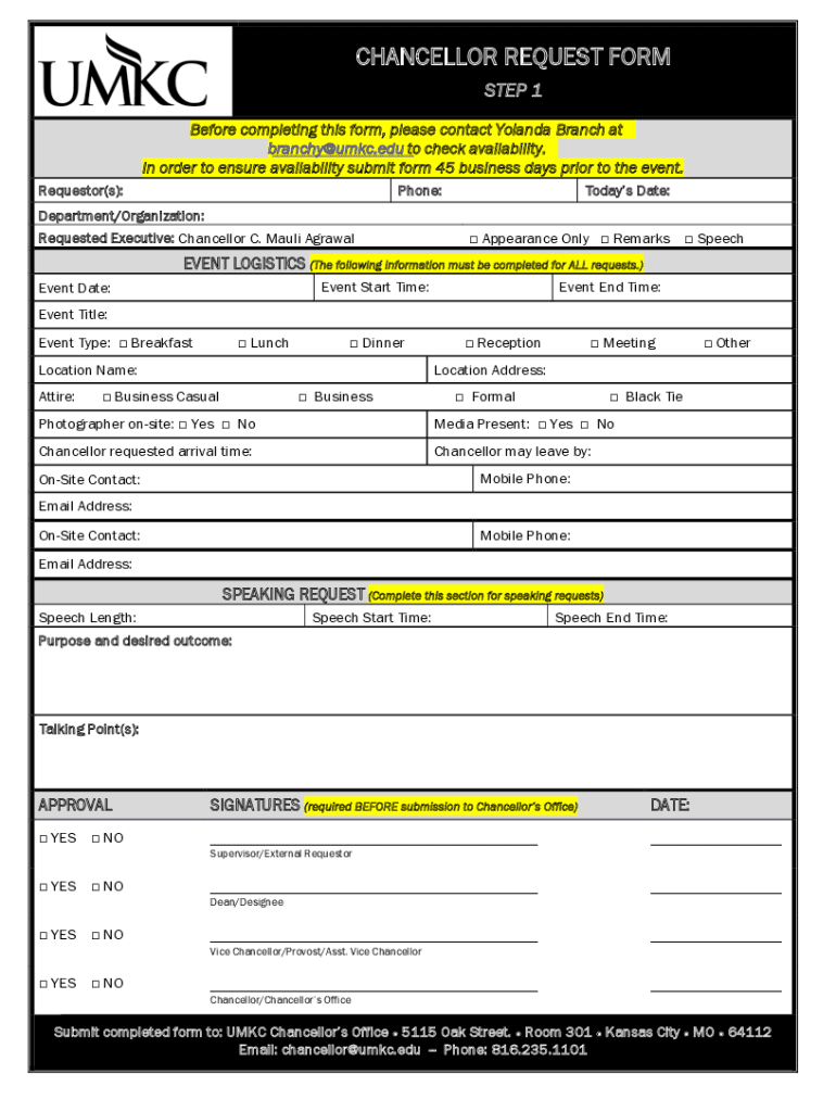 Fillable Online Yolanda Branch, MBA - University of Missouri-Kansas City Fax Email Print - pdfFiller