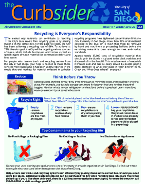 Fillable Online Recycling is Everyone's Responsibility Fax Email Print ...
