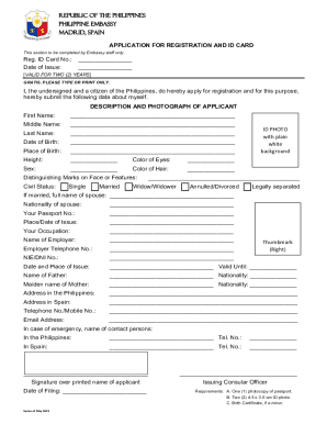 Fillable Online Registration and ID Card (Yellow Card Issuance) Fax ...