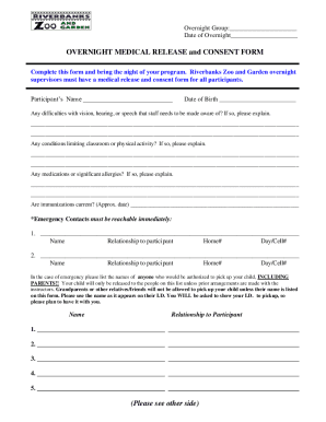 Fillable Online Overnight-Stay-Liability-and-Medical-Consent-Form ...