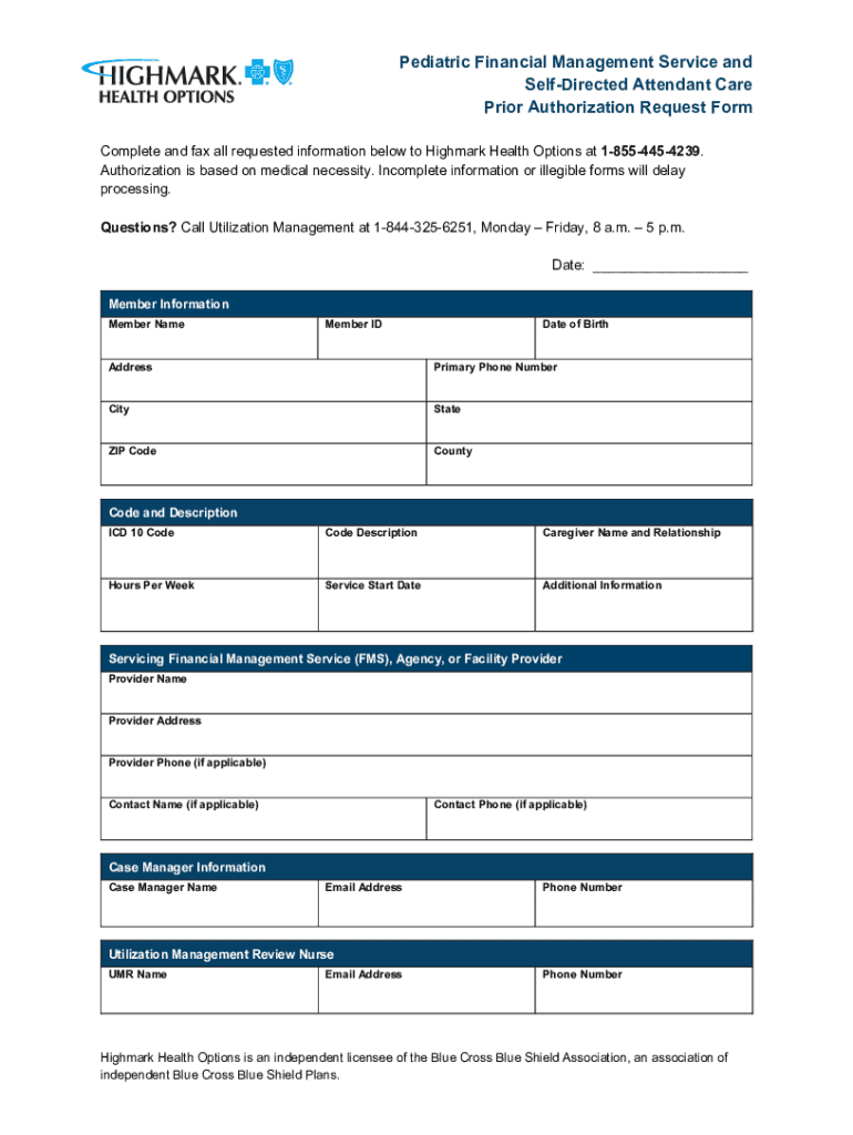 Fillable Online Pediatric FMS SDAC Prior Authorization Request Form012723.docx Fax Email Print ...