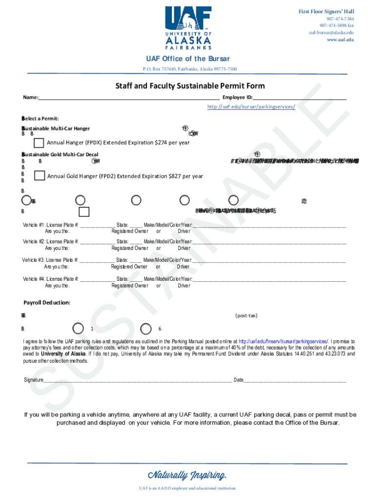 Fillable Online Staff Parking Decal Renewal Form Fax Email Print ...