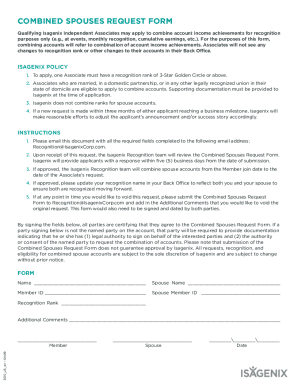 Fillable Online COMBINED SPOUSES REQUEST FORM Fax Email Print - pdfFiller