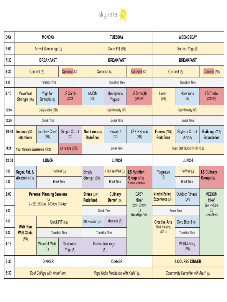 Fillable Online Sample-Schedule.pdf Fax Email Print - pdfFiller