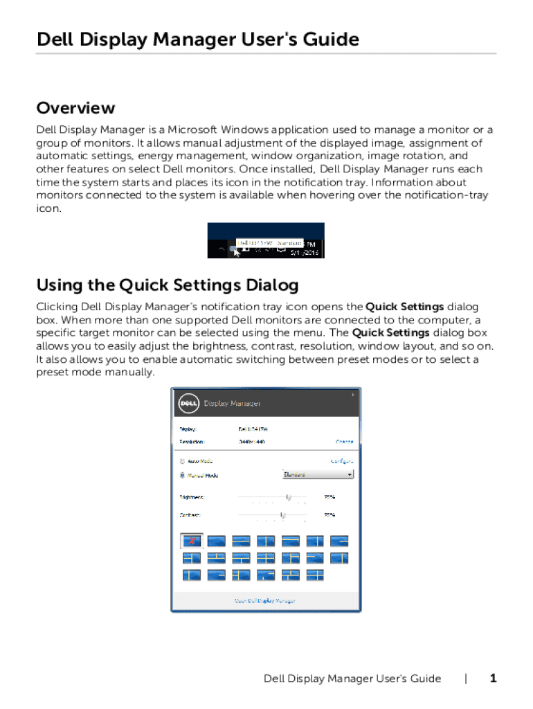 Fillable Online Dell UltraSharp U3417W Monitor Dell Display Manager ...