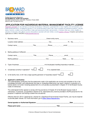Fillable Online Hazardous Waste Permit Application & Checklists Fax ...