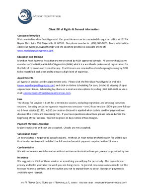 Fillable Online A Client Bill of Rights - Indigent Defense Services Fax ...