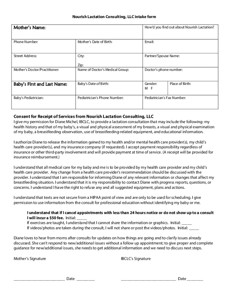 Fillable Online intake form .doc Fax Email Print - pdfFiller