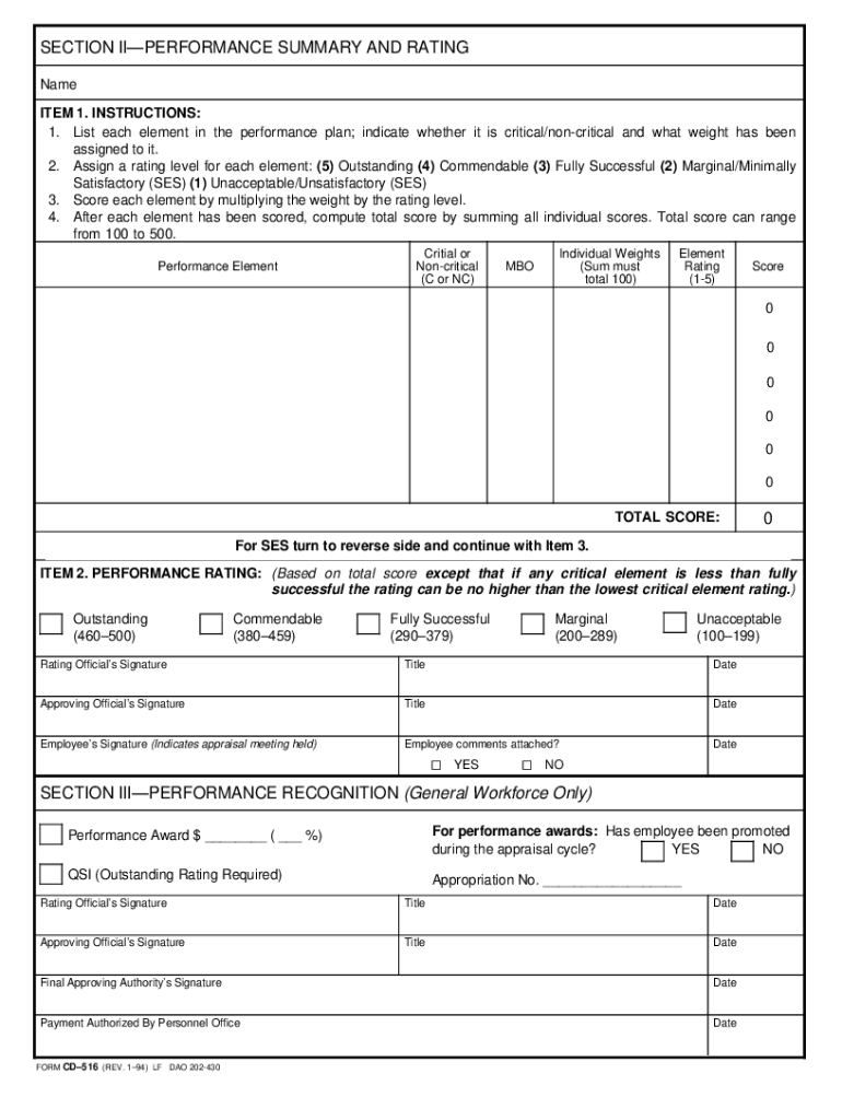 Fillable Online PERFORMANCE PLAN, PROGRESS REVIEW AND ... Fax Email ...