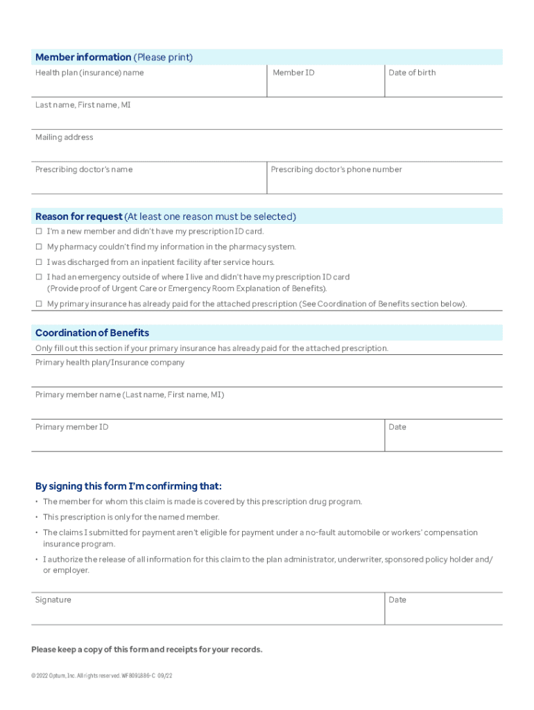 Medicaid Direct Member Reimbursement Form - Blank Fillable Template ...