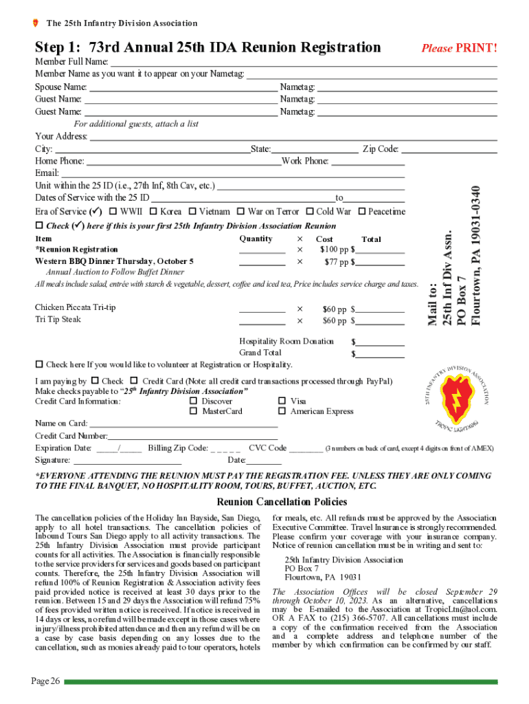 Fillable Online 25th Infantry Division (United States) Fax Email Print ...
