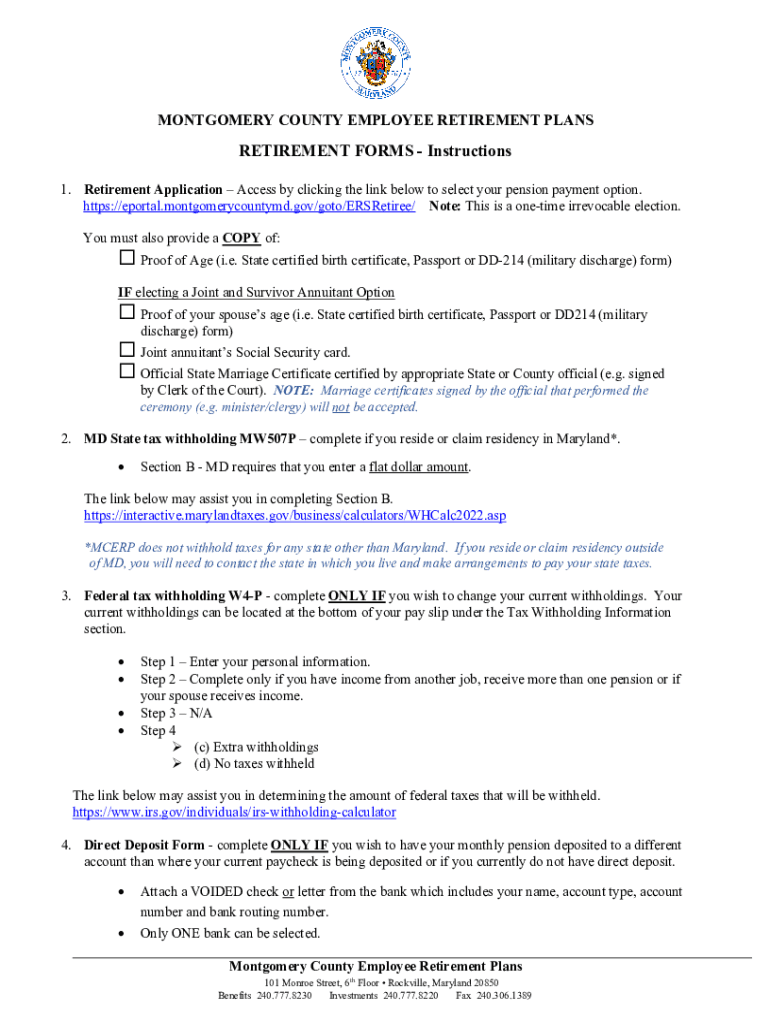 Fillable Online RETIREMENT FORMS Fax Email Print - pdfFiller