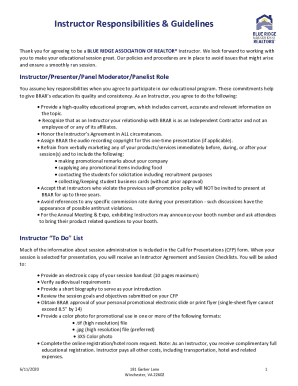 Fillable Online What does an Instructor do? Role & Responsibilities Fax Email Print - pdfFiller