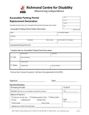 Fillable Online People with Disabilities (PWD) Parking Decal ...