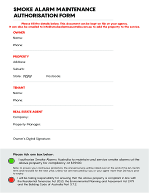 Fillable Online Smoke/CO Alarm Installation Request Form Fax Email ...
