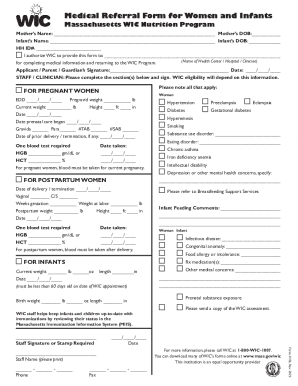 Fillable Online WIC-Medical-Referral-Form-for-Women-and-Infants ...