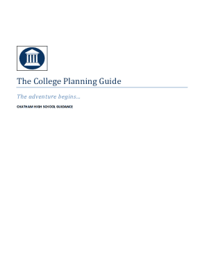 Fillable Online Guidance DepartmentChatham High School Fax Email Print ...