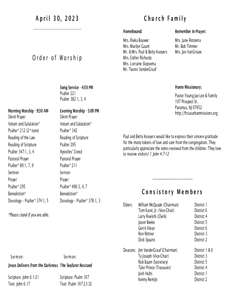 Fillable Online Church Family Fax Email Print - pdfFiller