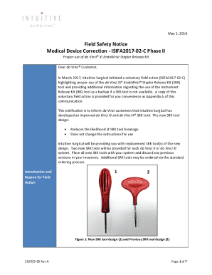 Fillable Online Field Safety Notice Urgent Medical Device Correction ...