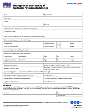 Fillable Online SUSPENDED CEILING SYSTEMS INSPECTION Building ... Fax ...