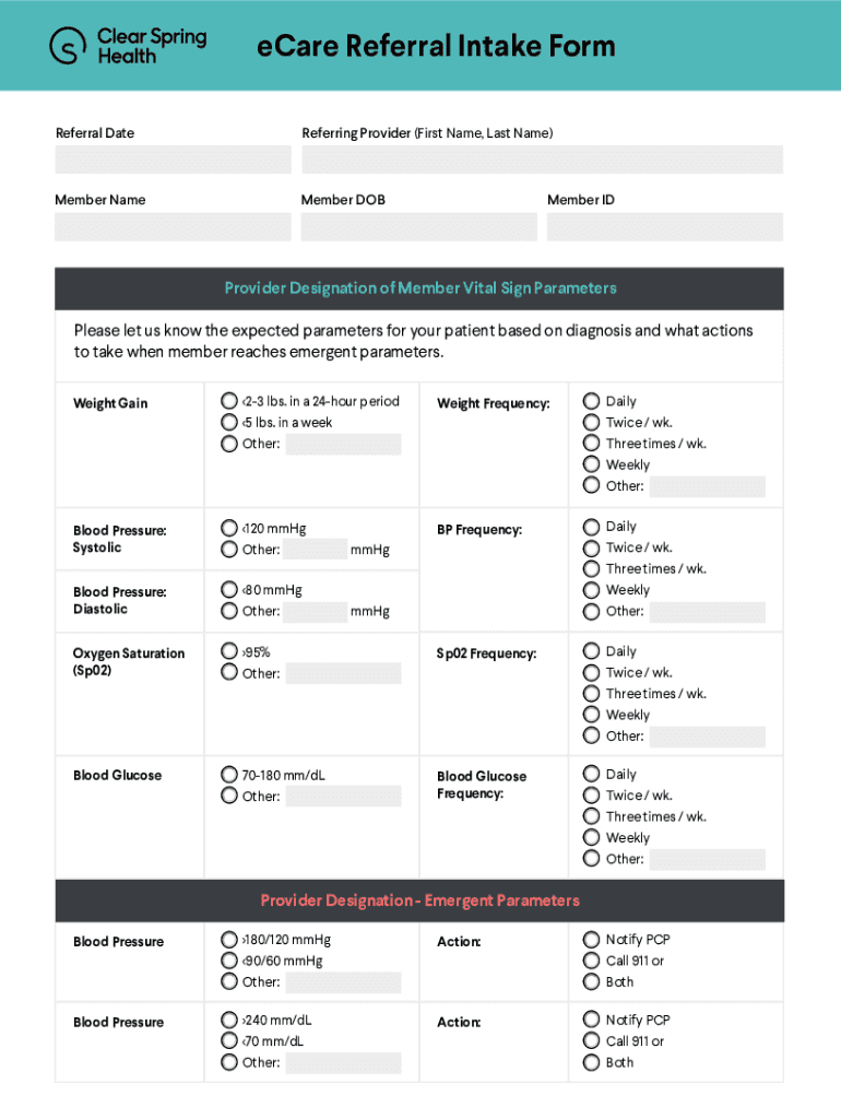 Fillable Online Adult Enhanced Care Management Provider Referral Form ... Fax Email Print ...