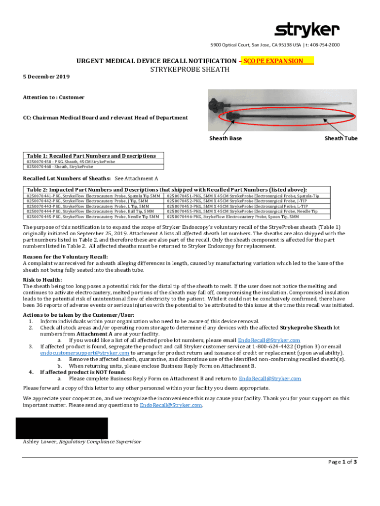 Fillable Online Stryker Endoscopy - International Medical Devices ...