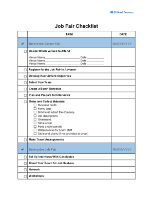 Fillable Online What To Bring To A Job Fair (With Examples) Fax Email ...