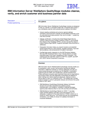Fillable Online IBM CAN Announcement Letter Fax Email Print - pdfFiller