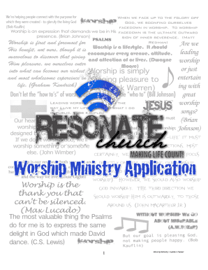 Fillable Online 7 Things Pastors Wish They Could Say to Worship Leaders Fax Email Print - pdfFiller