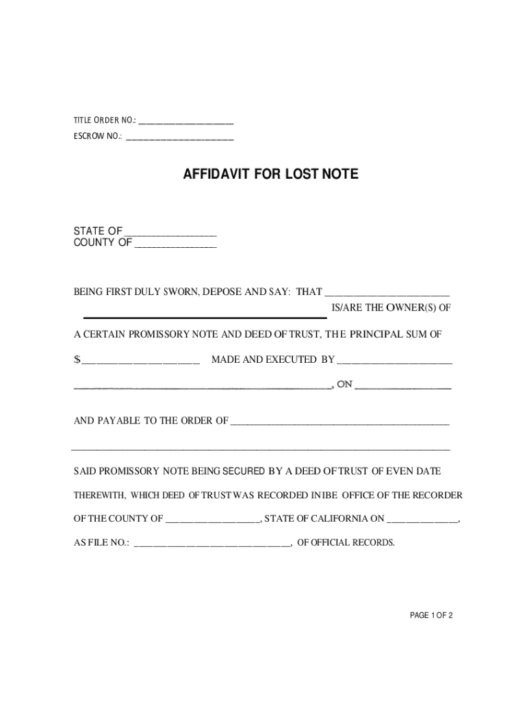 Fillable Online AFFIDAVIT OF LOST CERTIFICATE Fax Email Print - pdfFiller