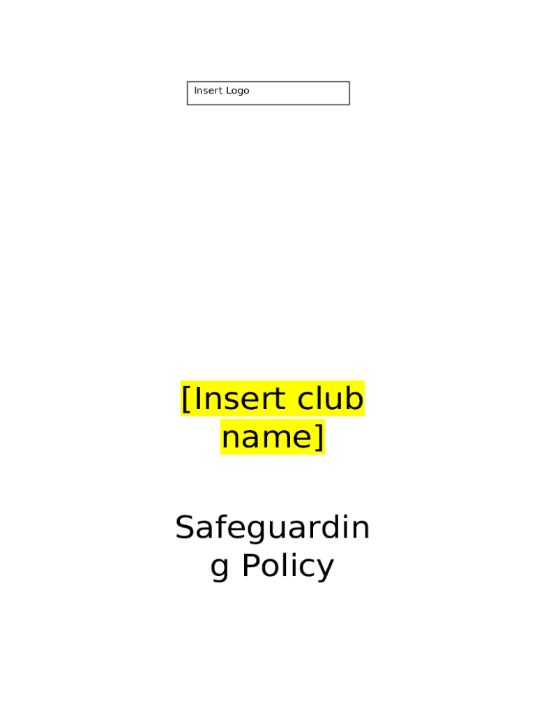 Children and Vulnerable Persons Safeguarding Policy Doc Template ...