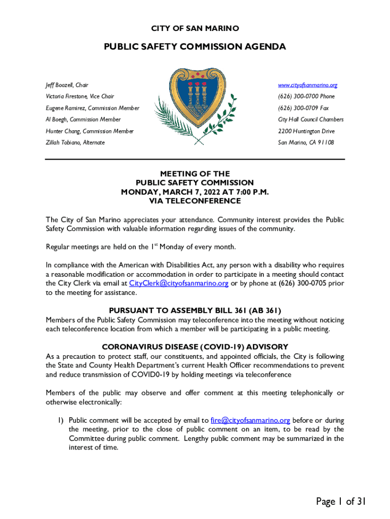 Fillable Online Public Safety Commission Fax Email Print - pdfFiller