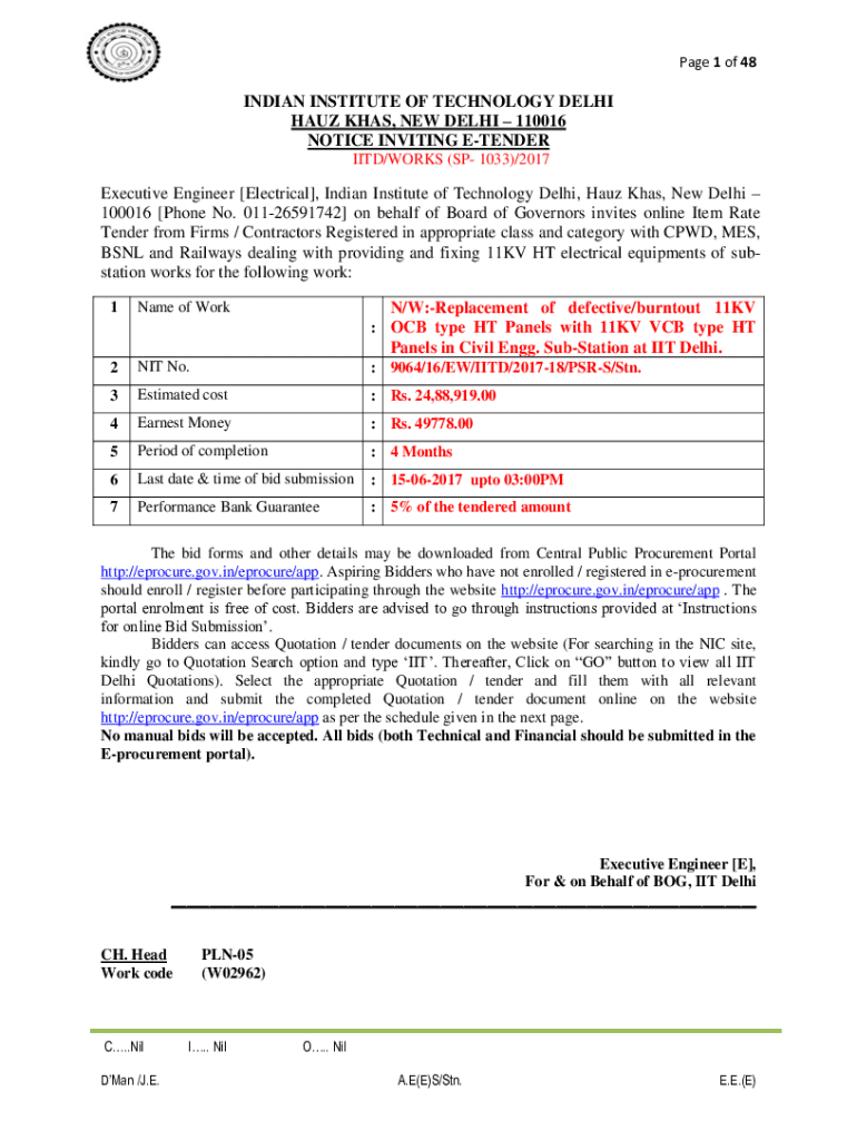 Fillable Online Indian Institute of Technology (IIT) - Delhi in India ...