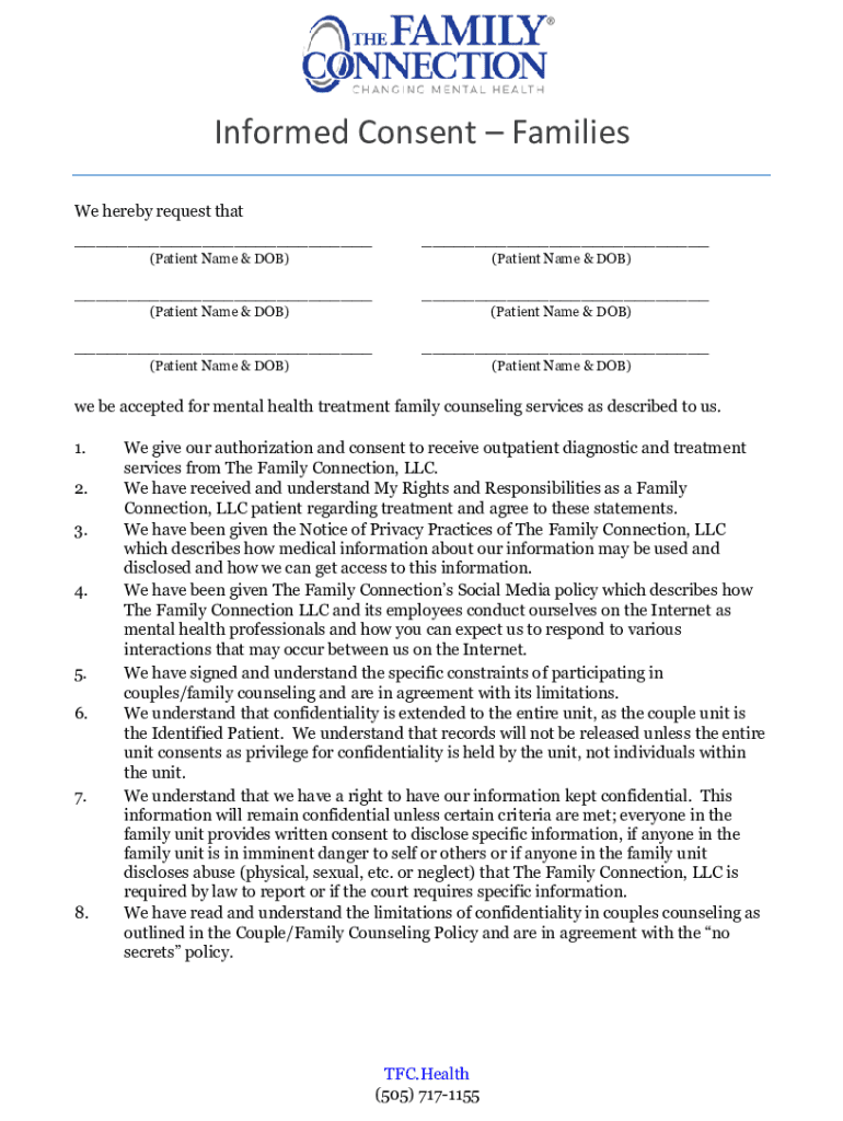 Fillable Online Informed Consent to Treat and disclose information Fax ...