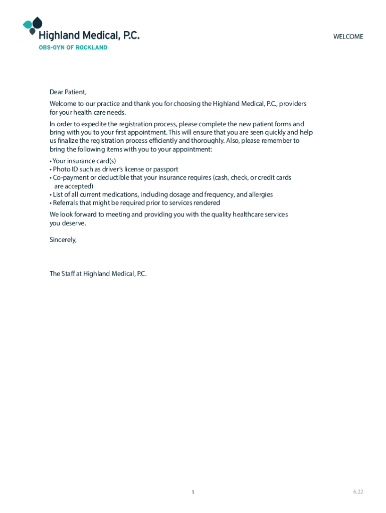 Fillable Online Fillable Online Welcome to our practice and thank you for ... Fax Email Print ...