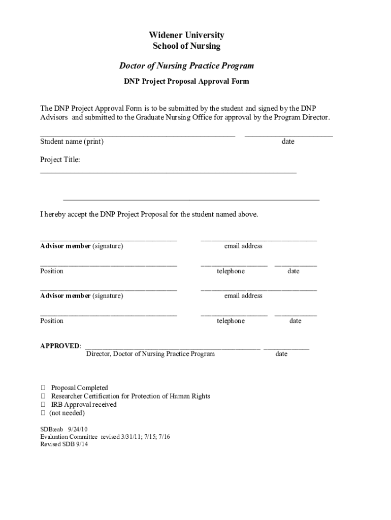 Fillable Online DNP Project Completion Form Fax Email Print - pdfFiller