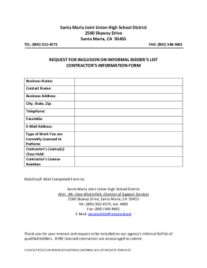 Fillable Online images pcmac Informal Bid List Request Form.doc Fax ...
