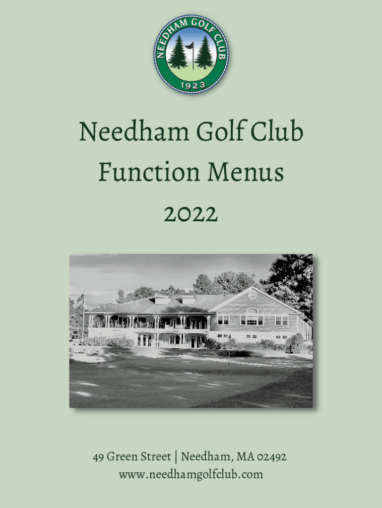 Fillable Online Functions - Needham Golf Club Fax Email Print - pdfFiller